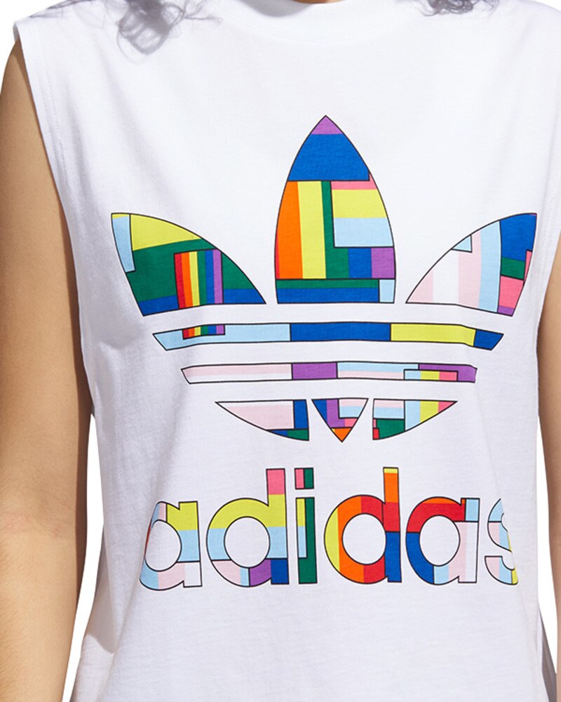 adidas Originals Pride Flag Fill Tank | GD0967 | White | Clothes | Footish