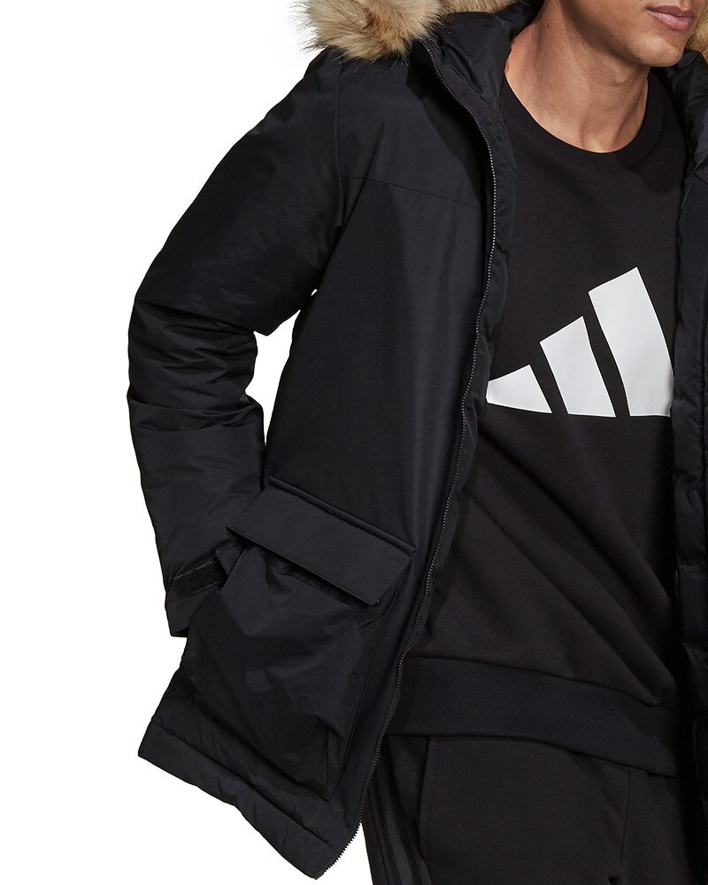 adidas Originals Utilitas Hooded Parka | GT1699 | Black | Clothes | Footish