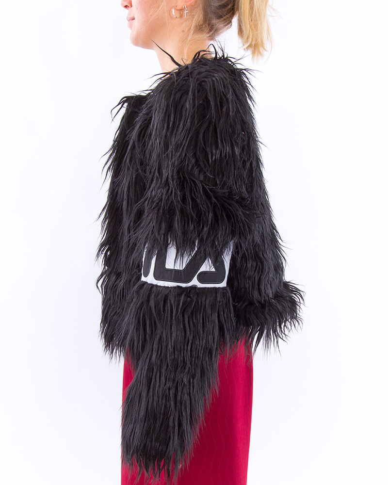 FILA Fleur Fur Jacket | 684619-002 | Svart | Kläder | Footish