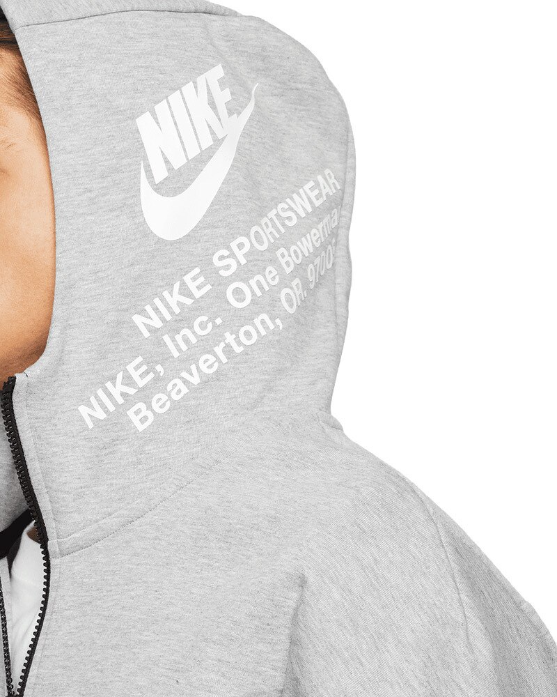 Nike Sportswear Tech Fleece Graphic Full Zip Hoodie | DM6474-063 | Gray ...
