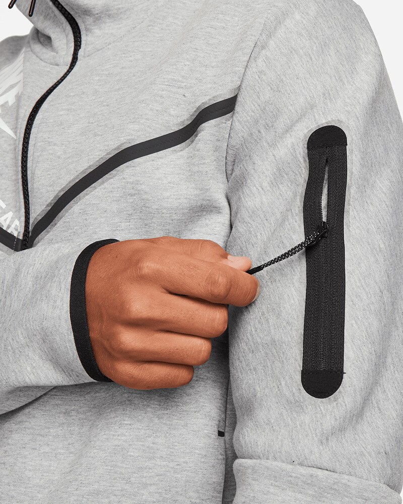 Nike Sportswear Tech Fleece Graphic Full Zip Hoodie | DM6474-063 | Gray ...